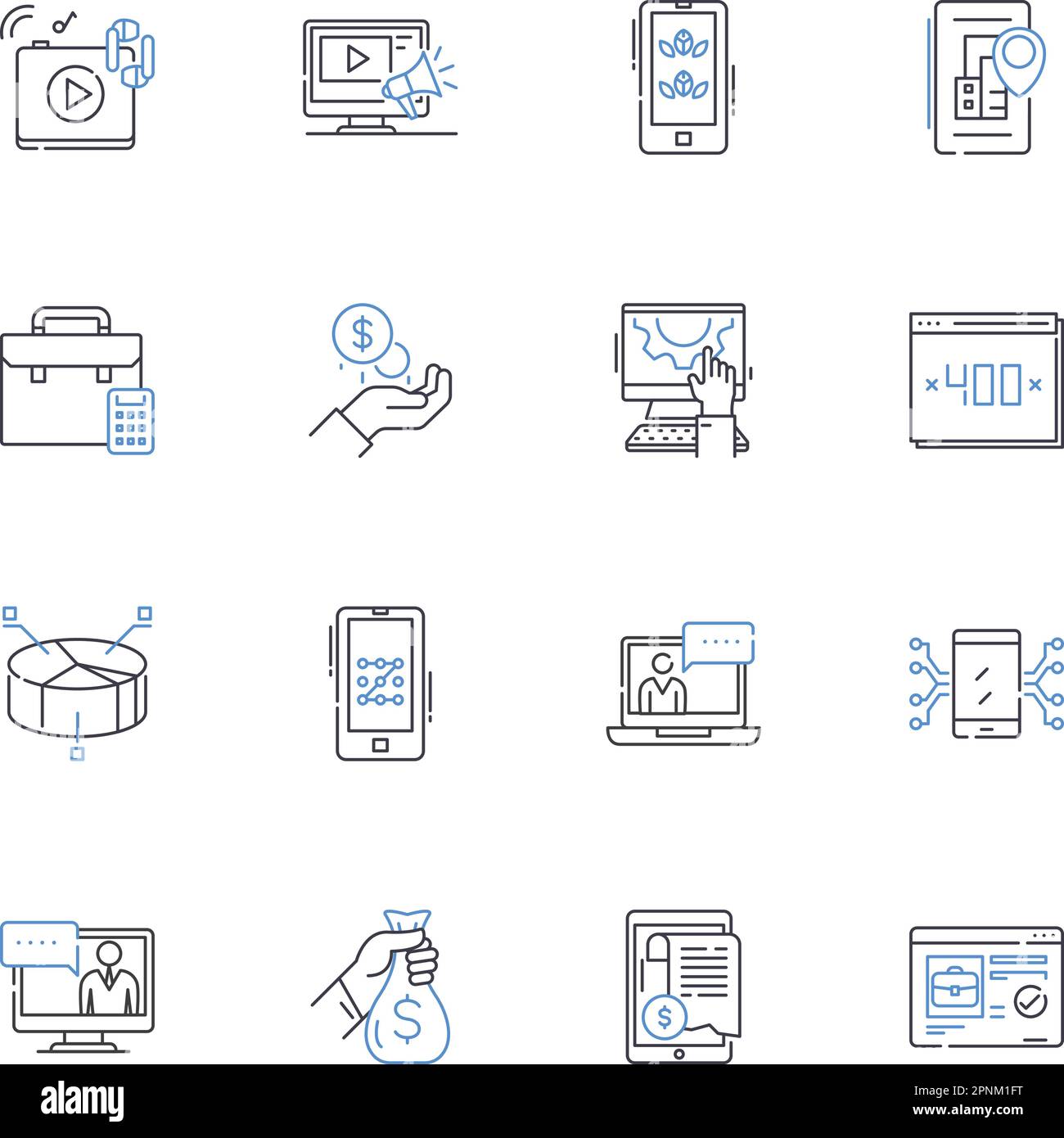 Digital storefront line icons collection. E-commerce, Online shopping ...