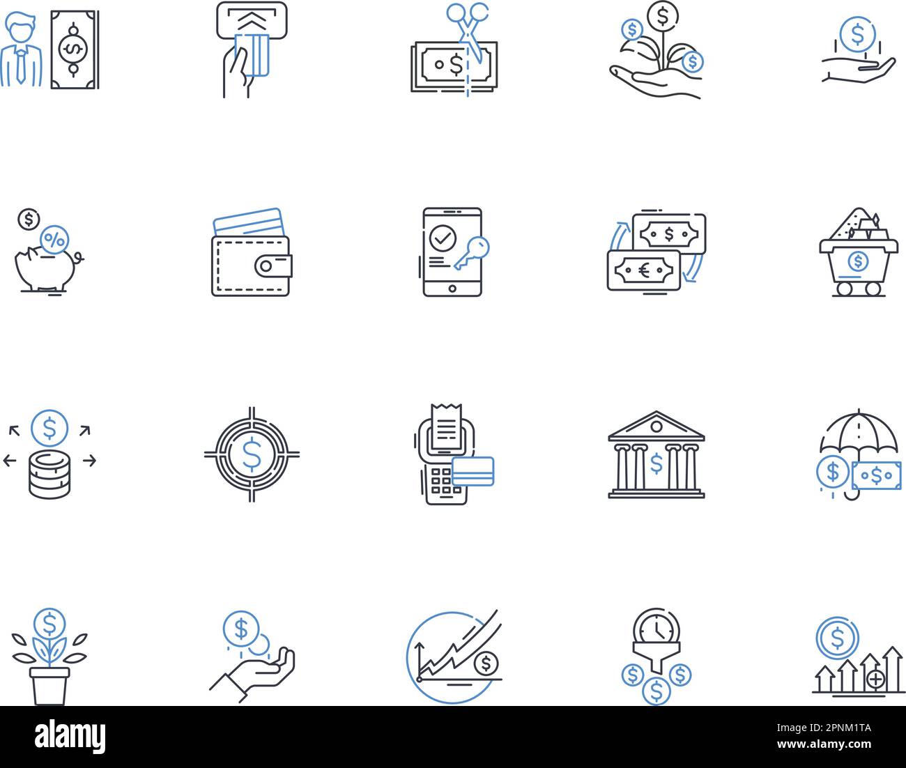 Capital outline icons collection. Investment, Finance, Wealth, My ...