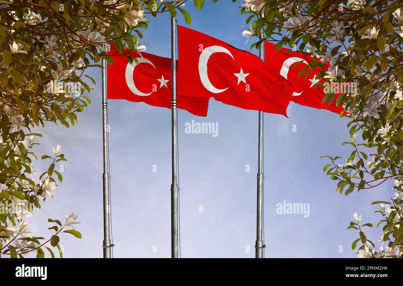 Turkish Flag, Turks, Republic of Türkiye Stock Photo - Alamy