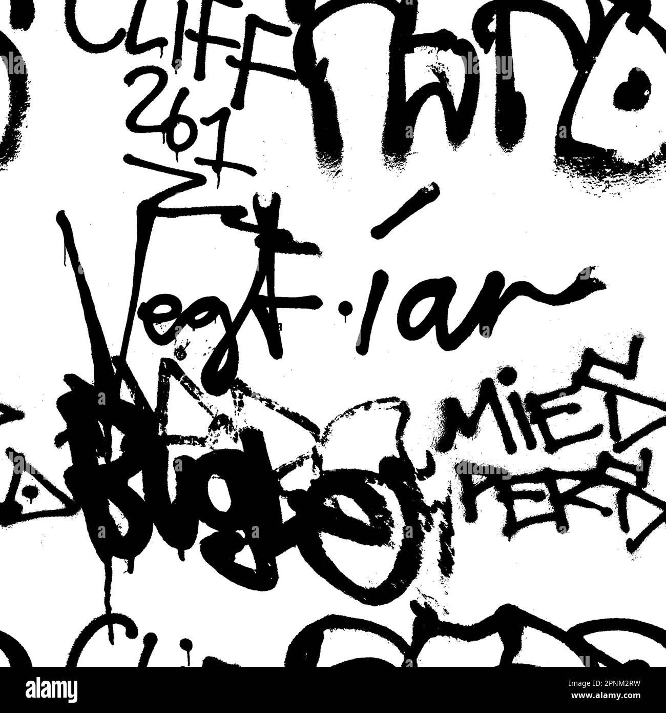 Seamless hand writing graffiti pattern, street art, painting Stock ...