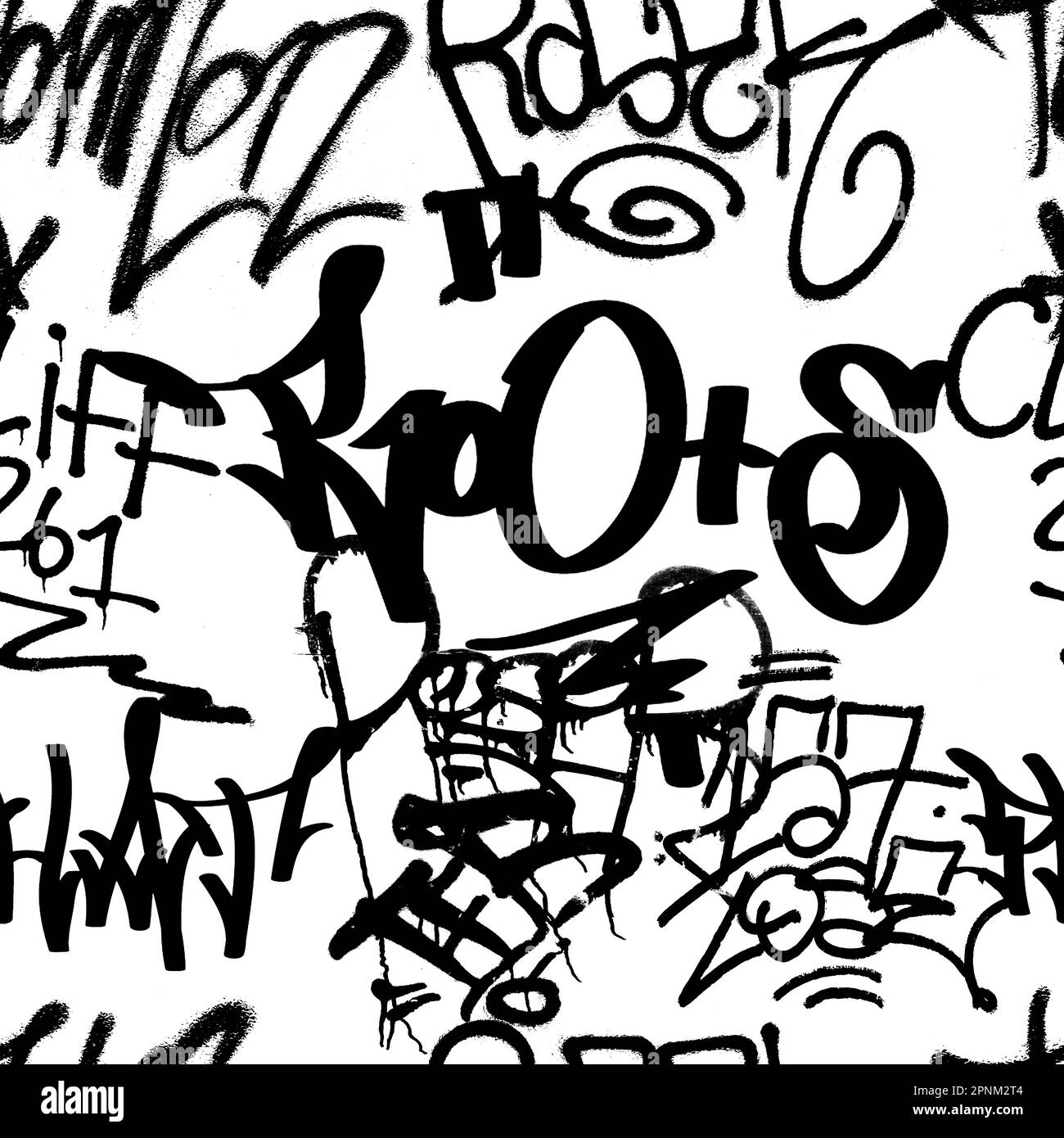 Seamless hand writing graffiti pattern, street art, painting Stock ...