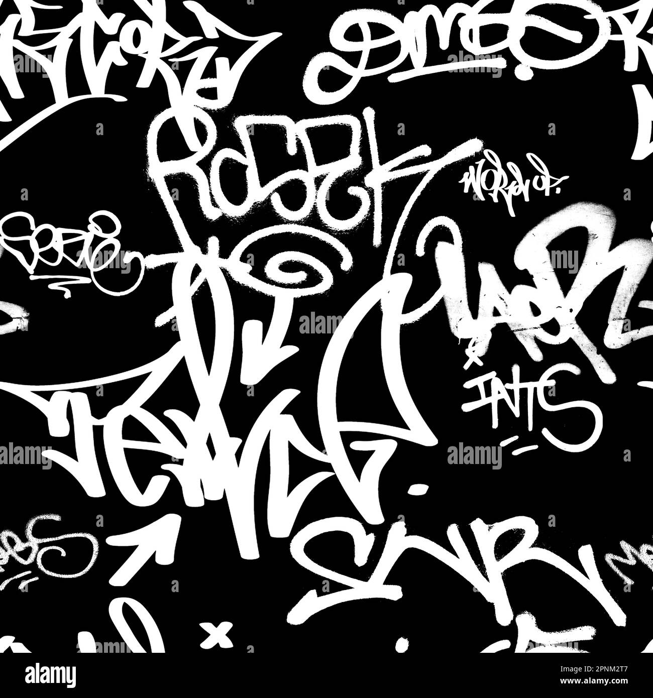 Seamless hand writing graffiti pattern, street art, painting Stock ...