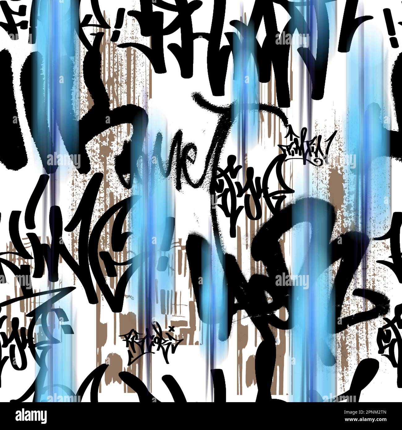 Seamless hand writing graffiti pattern, street art, painting Stock ...