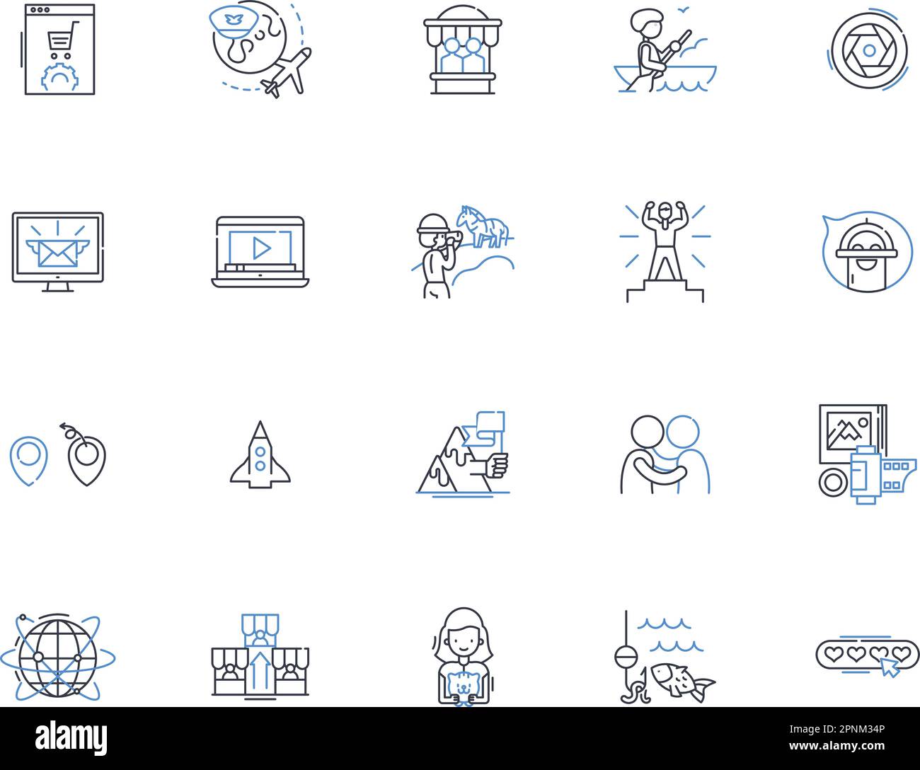 Relaxation break line icons collection. Serenity, Chill, Tranquility ...