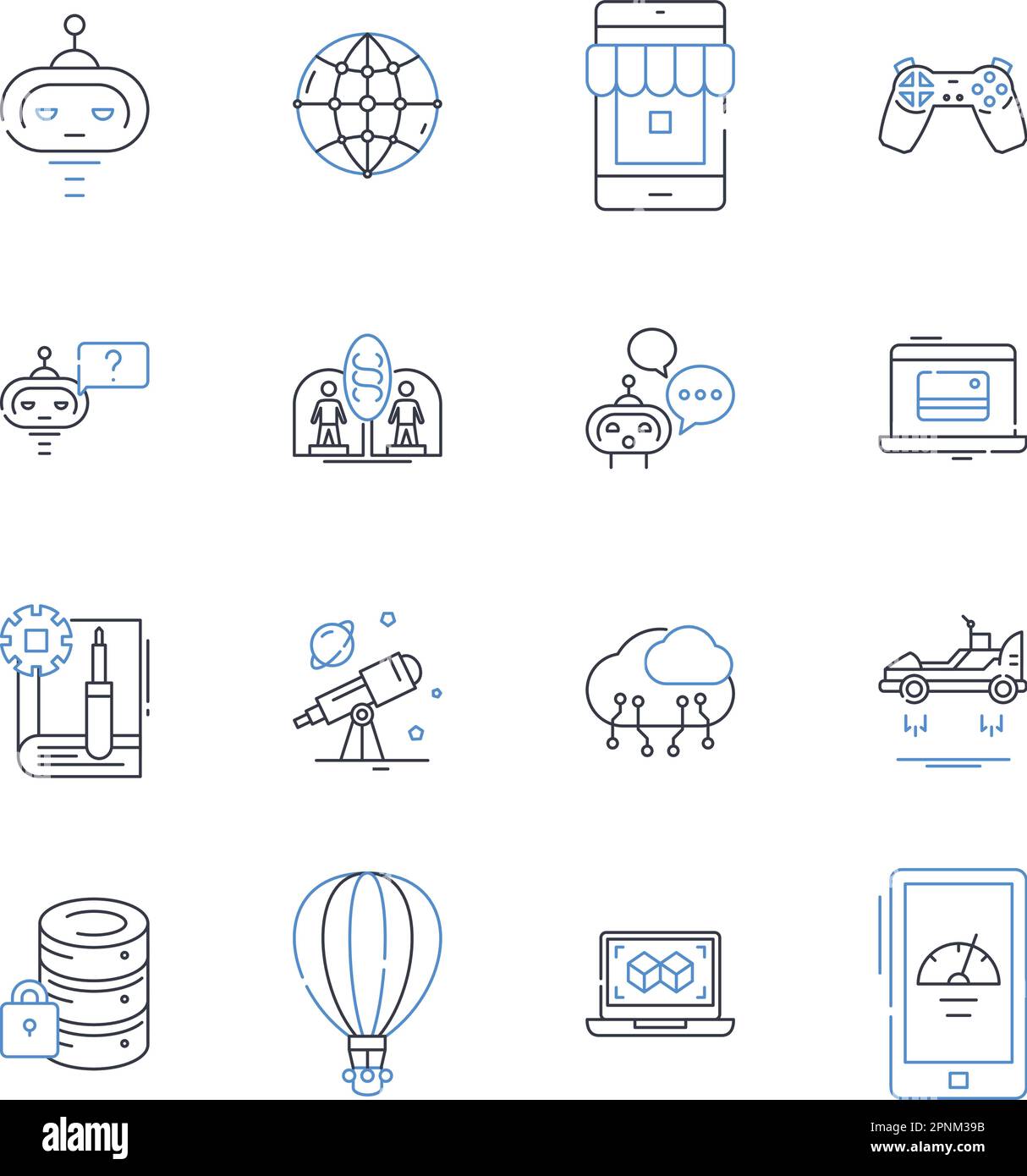 Augmented reality line icons collection. Immersive, Interactive ... Augmented reality line icons collection. Immersive, Interactive ...