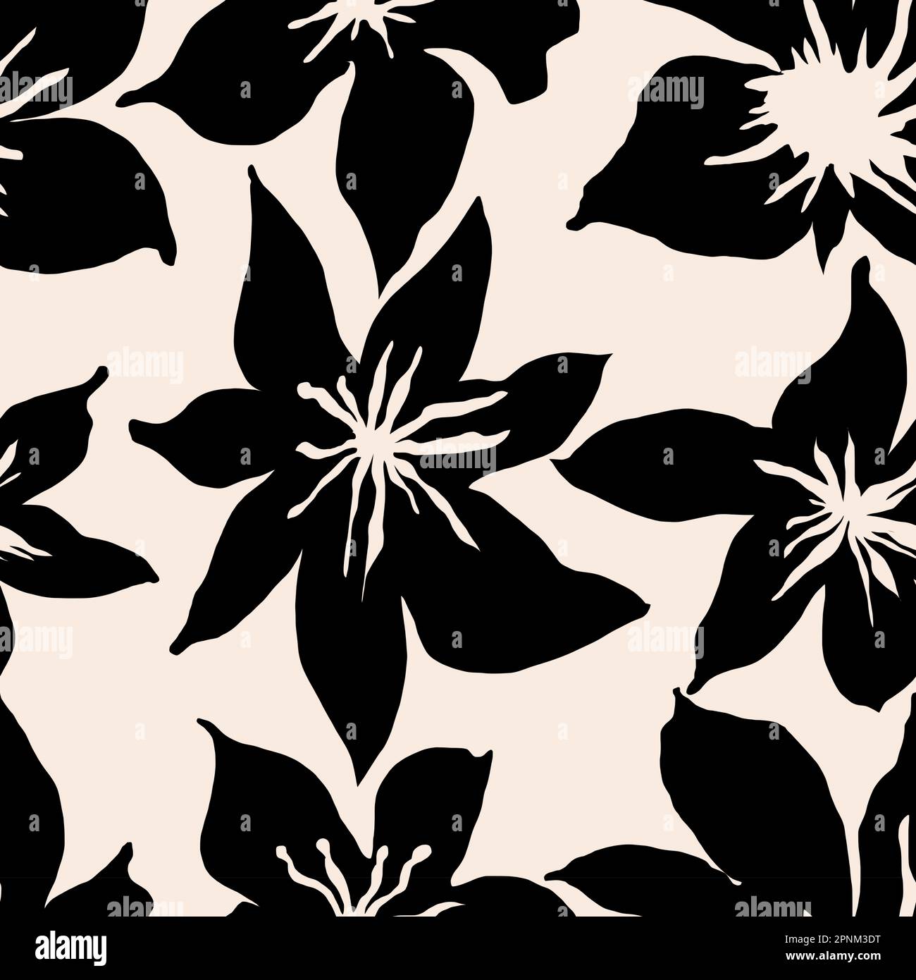 Seamless flowers pattern, hand draw floral design, textile print Stock ...