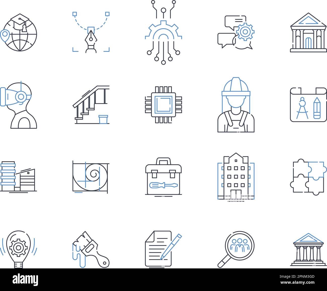 Lively animation line icons collection. Vibrant, Dynamic, Energetic ...