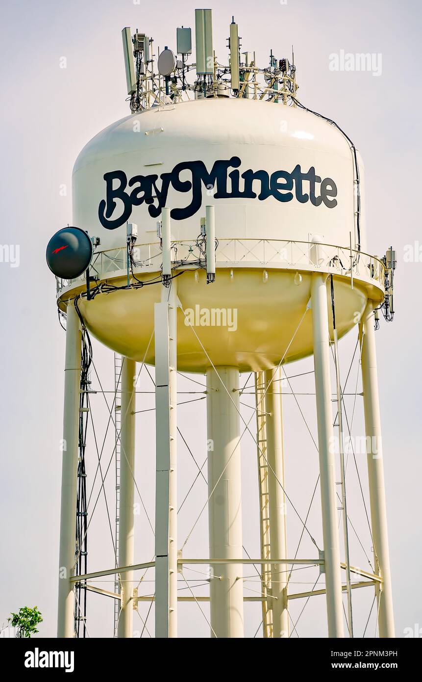 The Bay Minette water tower is pictured, April 16, 2023, in Bay Minette ...