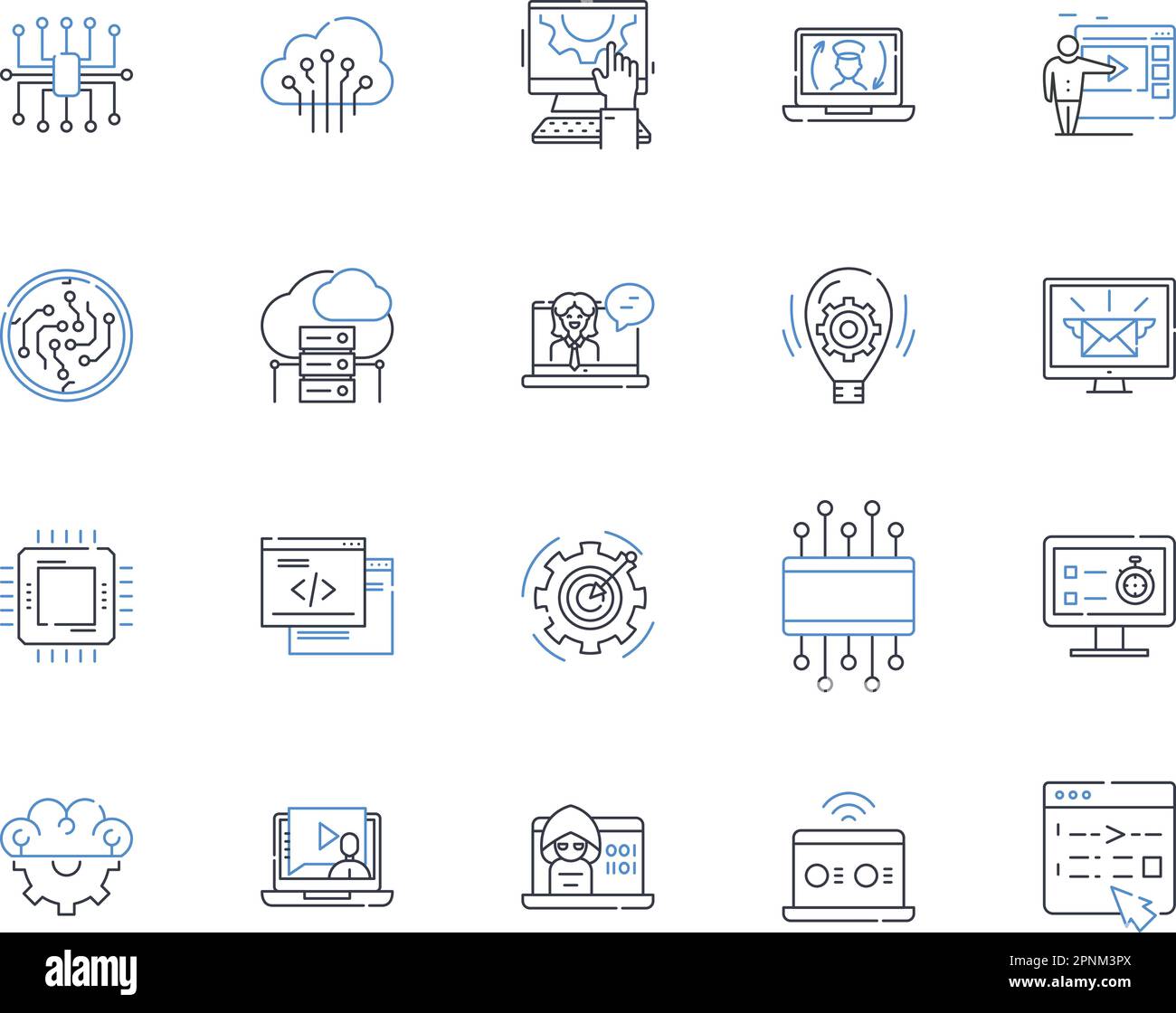 Web presence line icons collection. Internet, Website, Visibility ...