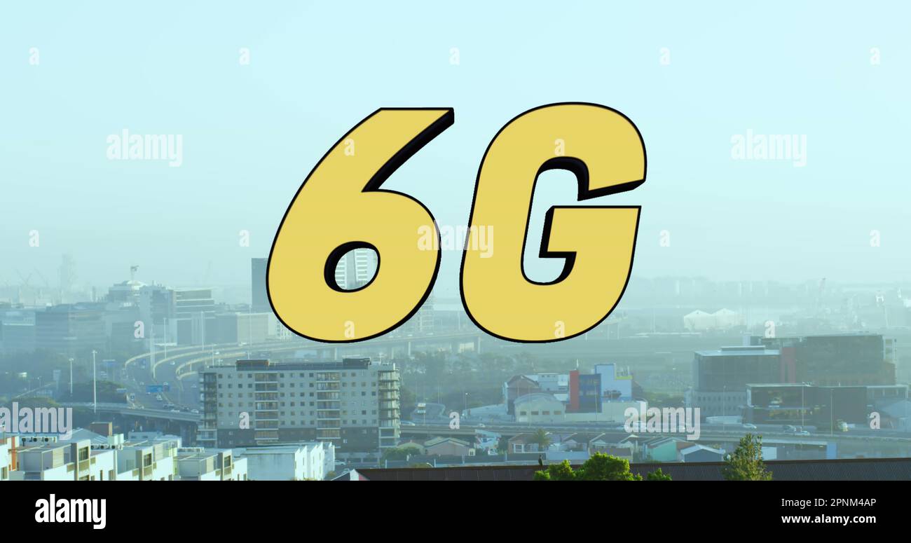 Animation 6g text data over hi-res stock photography and images - Alamy