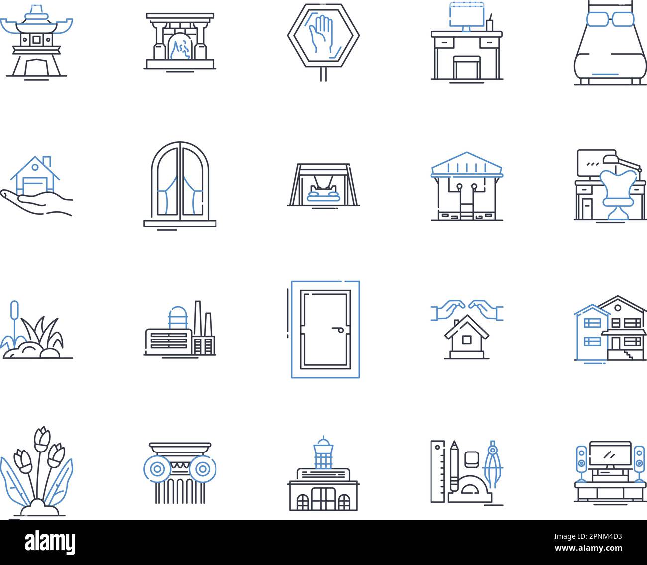 Religious institution line icons collection. Worship, Prayer, Sermon ...