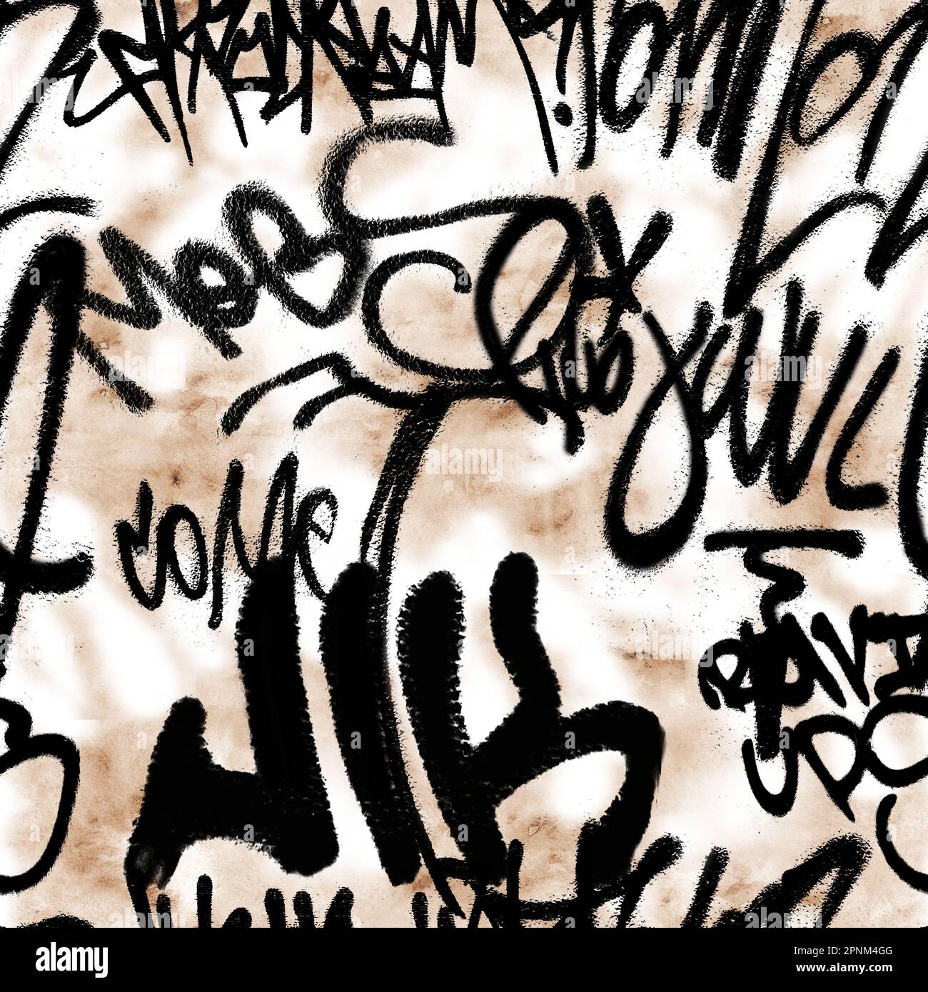Seamless hand writing graffiti pattern, street art, painting Stock ...