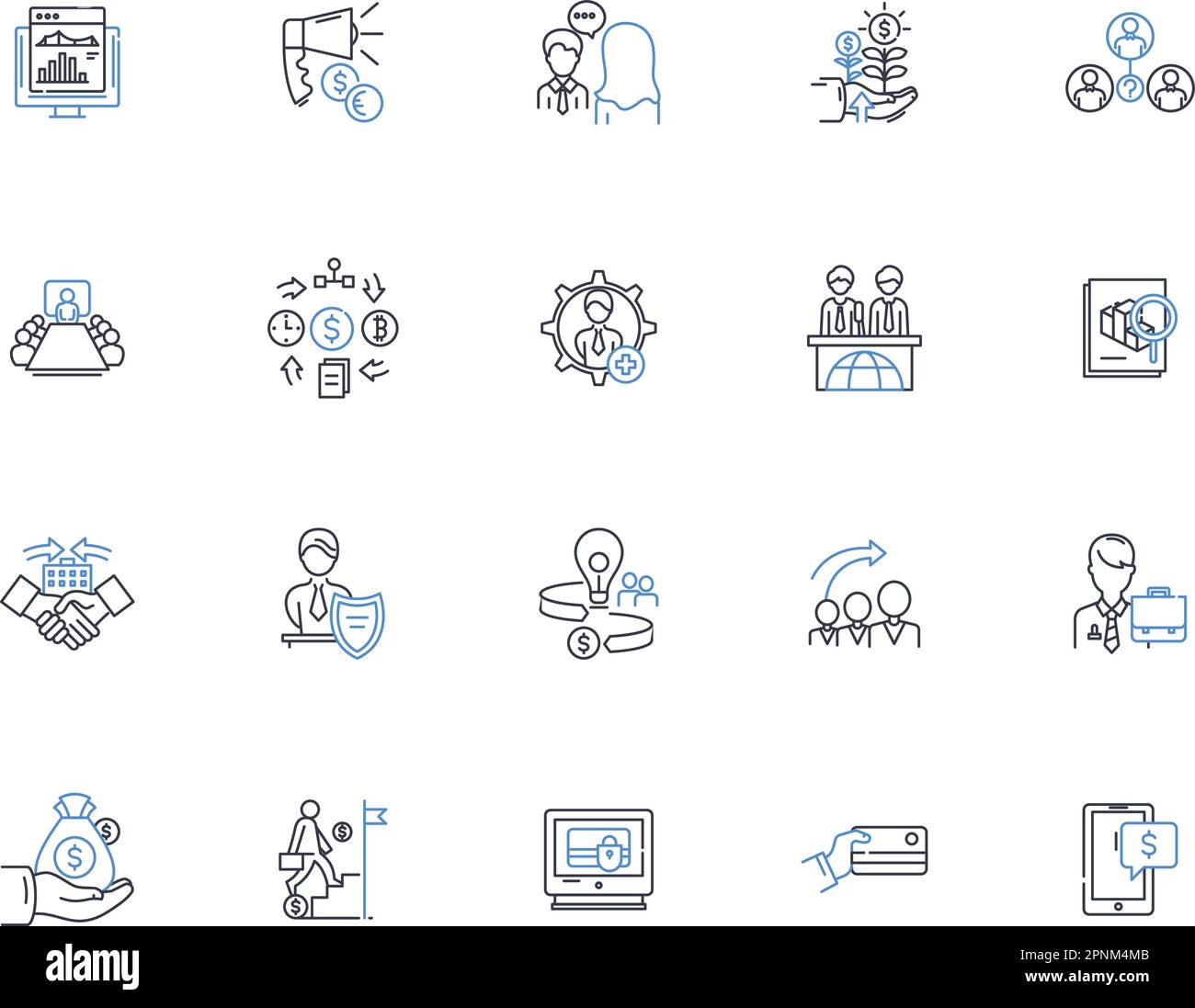 Private bank line icons collection. Exclusive, Secure, Personalized, Elite, Prestigious ...