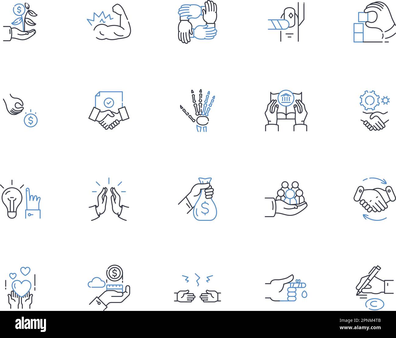 Conversation skill line icons collection. Listening, Communication ...