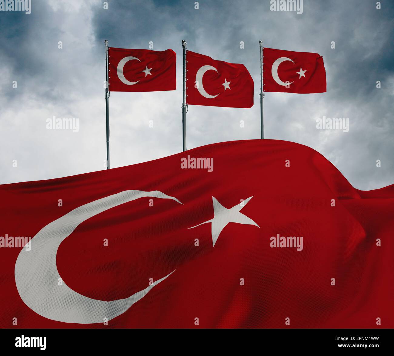Turkish Flag, Turks, Republic of Türkiye Stock Photo - Alamy