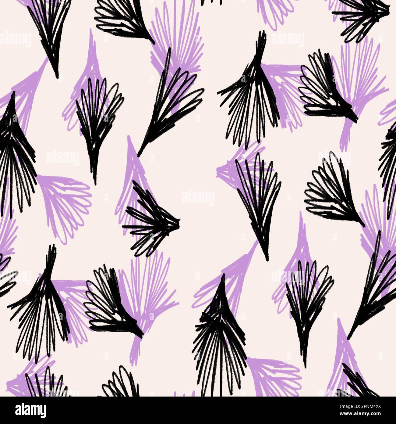 Seamless flowers pattern, hand draw floral design, textile print Stock ...