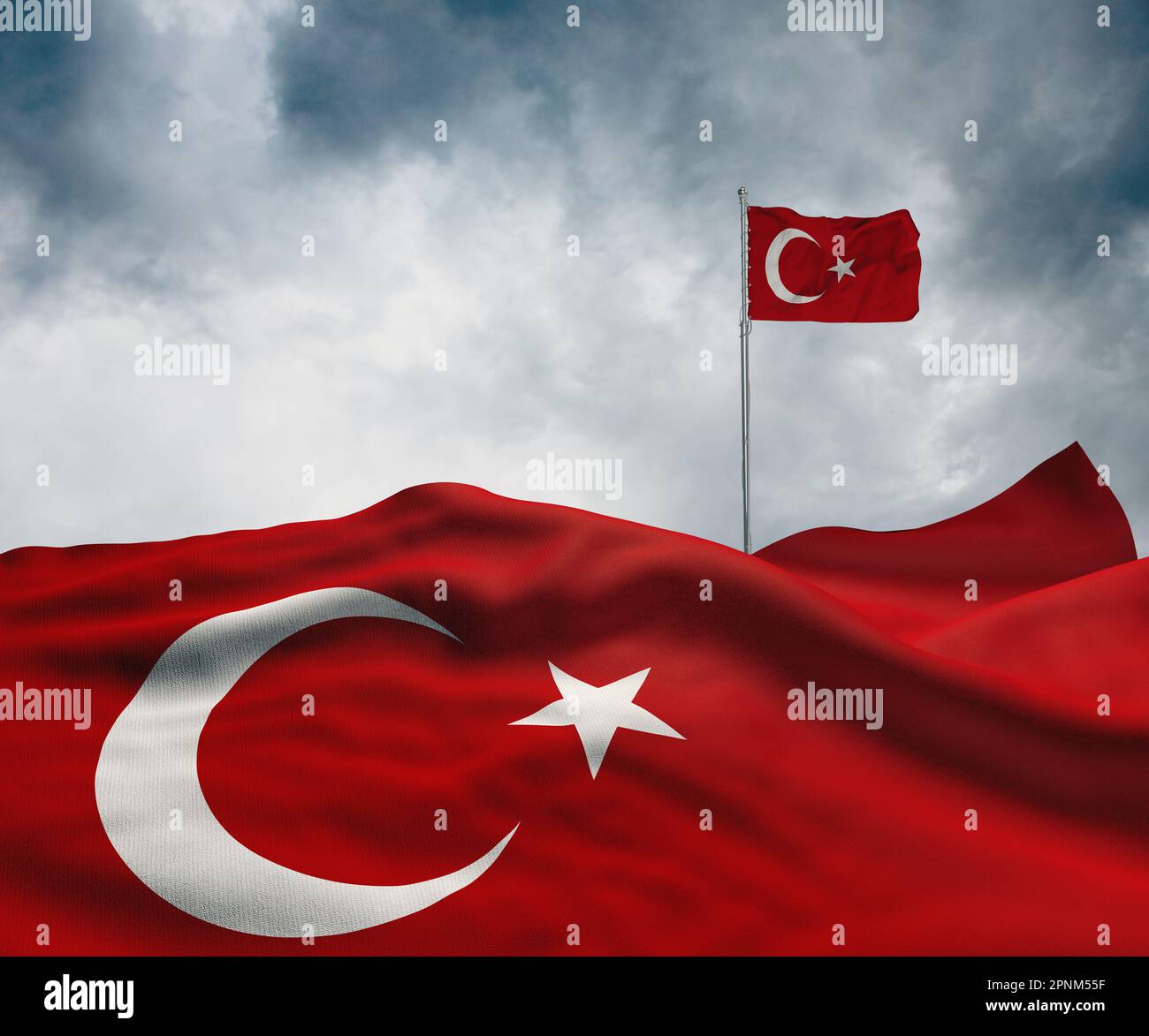 Turkish Flag, Turks, Republic of Türkiye Stock Photo - Alamy