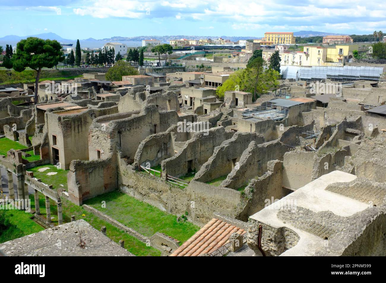 The Roman Town of Herculaneum, covered by the eruption of Volcano Mount ...