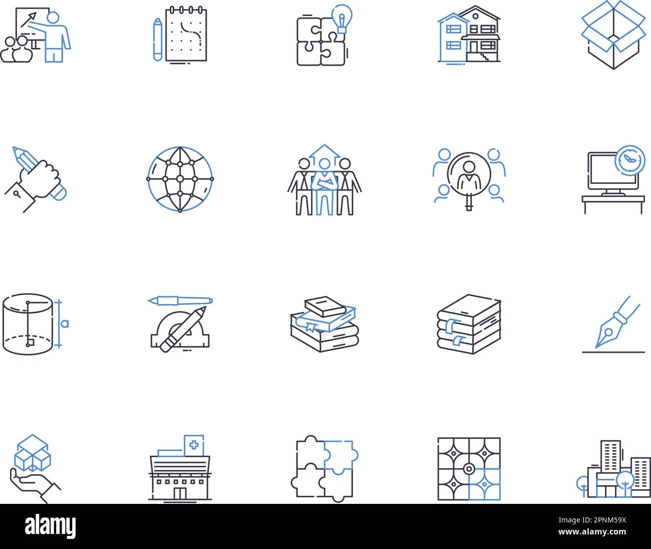 Operations Line Icons Collection Efficiency Logistics Productivity Optimization Quality