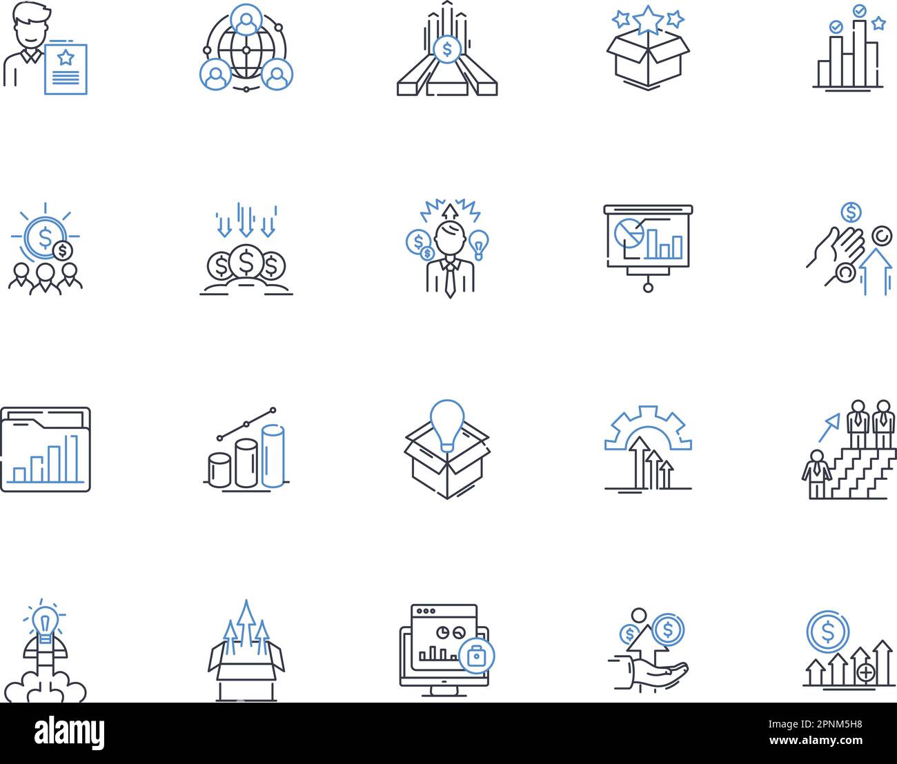 Powerfulness line icons collection. Authority, Potency, Dominance ...