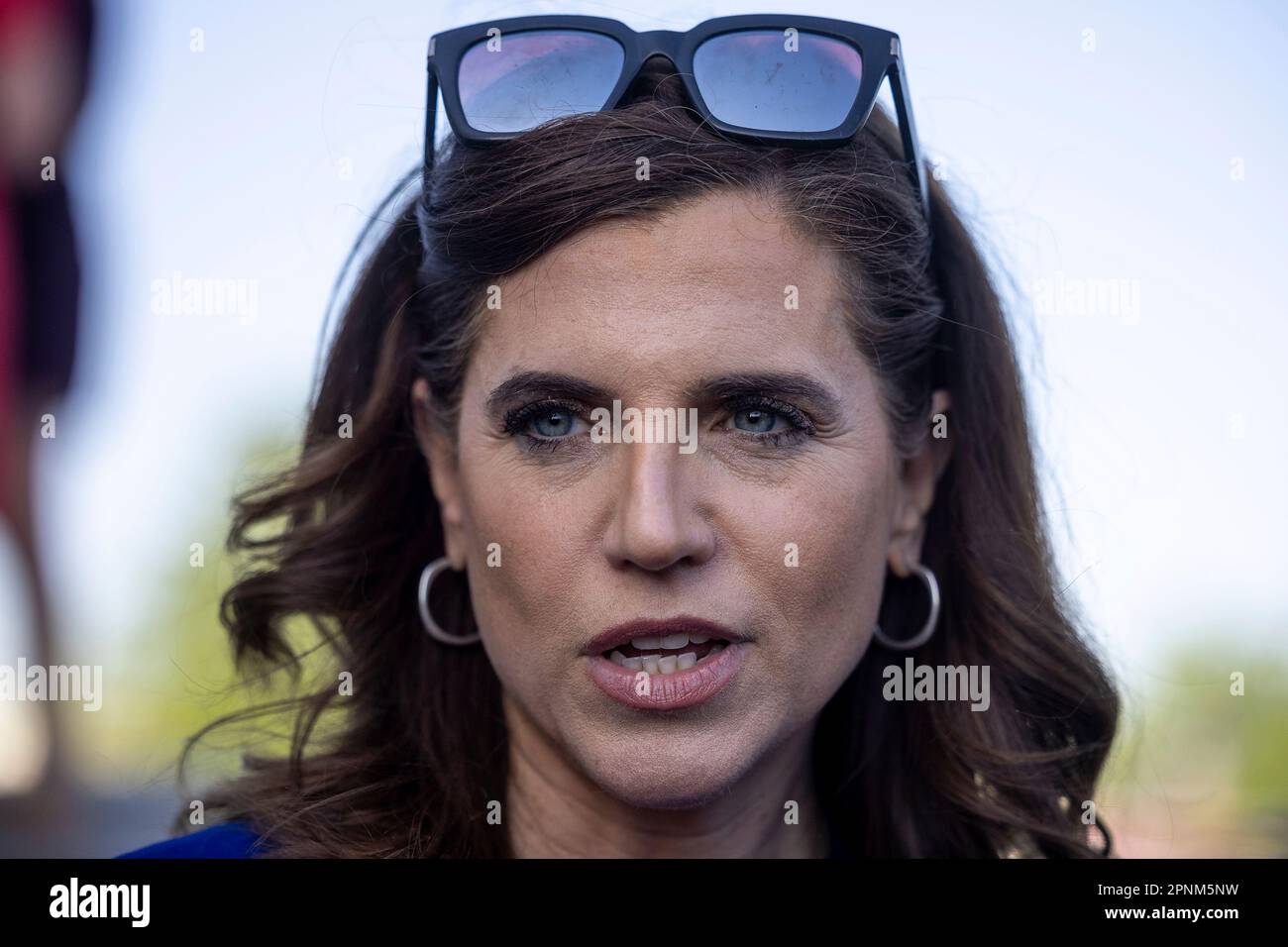 Rep. Nancy Mace (R-S.C.) speaks with reporters outside the U.S. Capitol ...