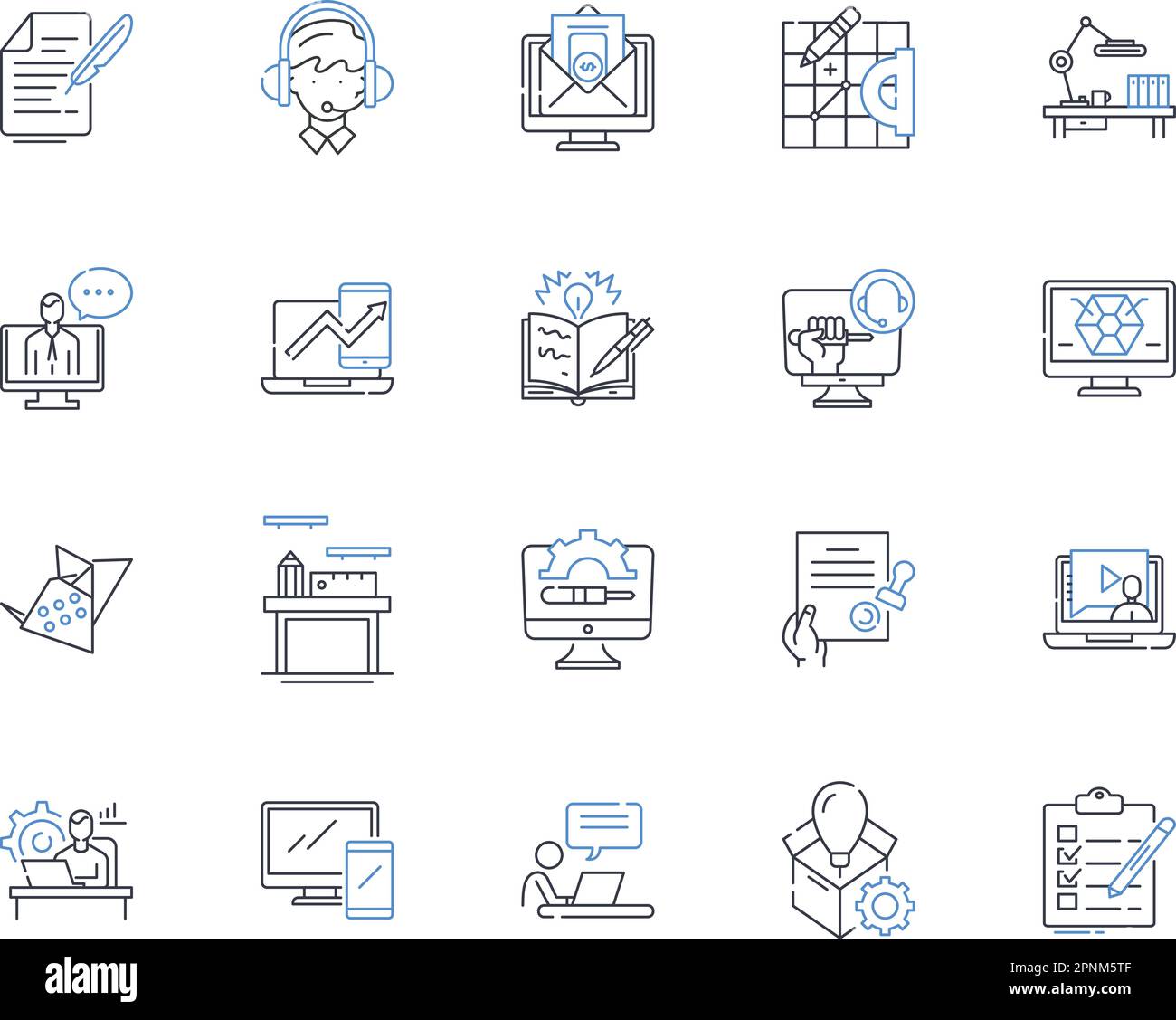 Partner engagement line icons collection. Commitment, Collaboration ...