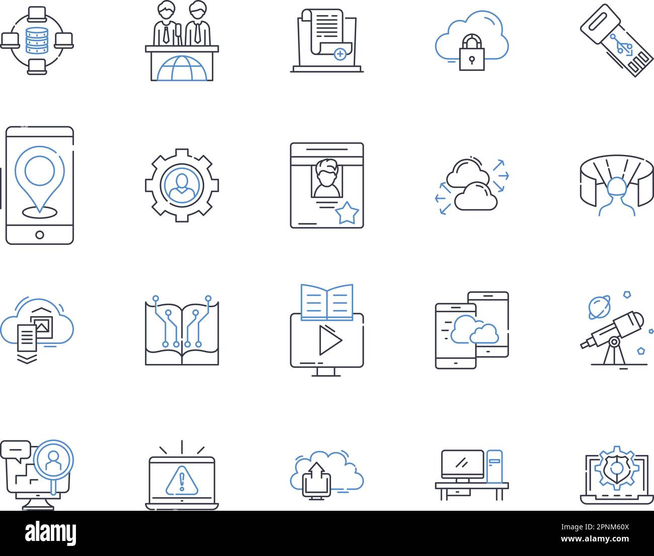 Wireless devices line icons collection. Bluetooth, WiFi, Hotspot ... Wireless devices line icons collection. Bluetooth, WiFi, Hotspot ...