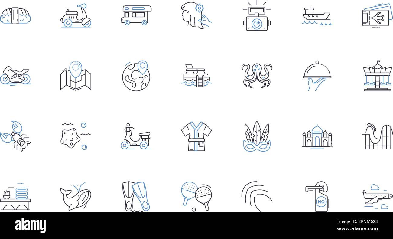 Asian religion line icons collection. Buddhism, Taoism, Confucianism ...