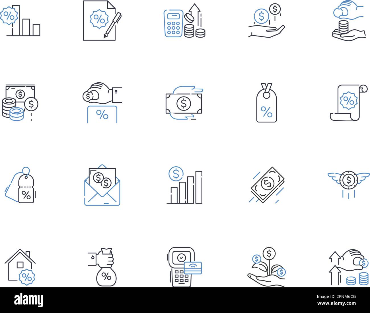 Growth framework line icons collection. Development, Strategy ...