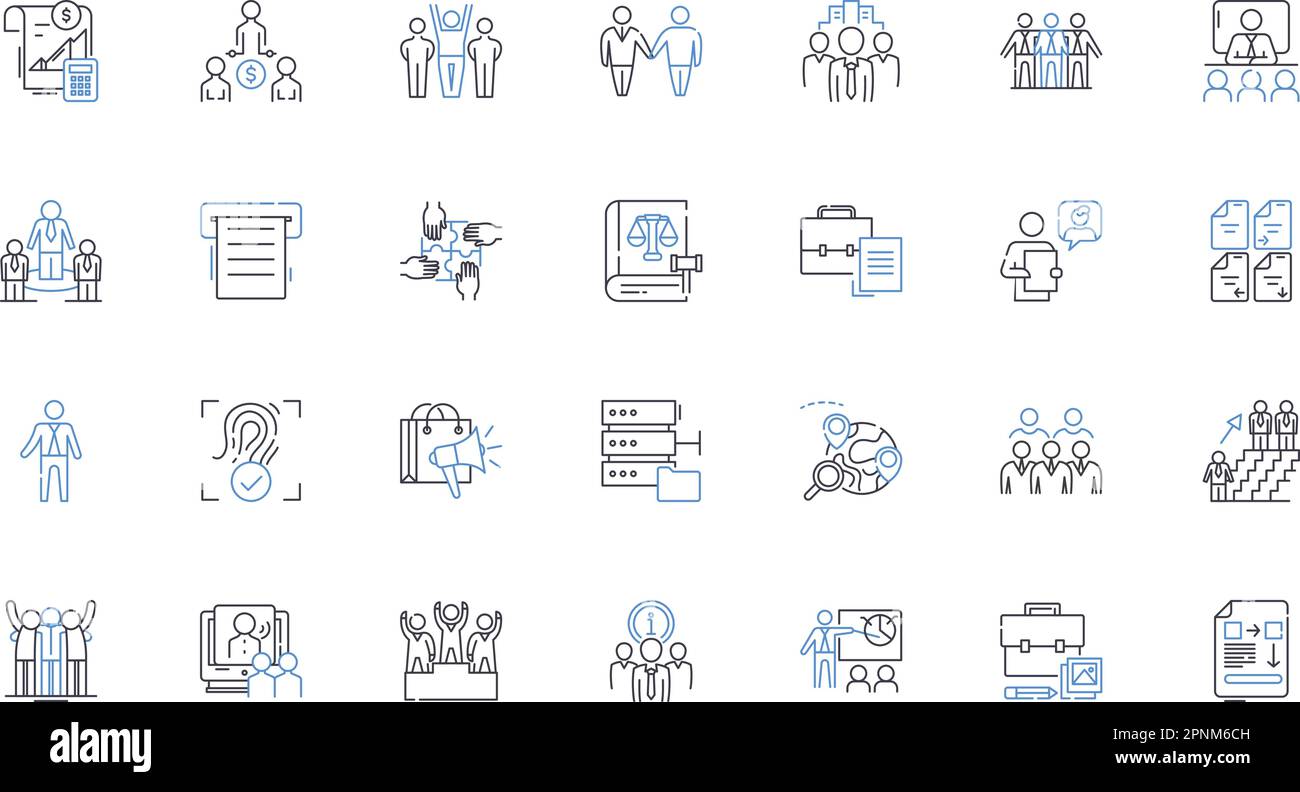 Capital raising line icons collection. Funding, Investment, Financing ...