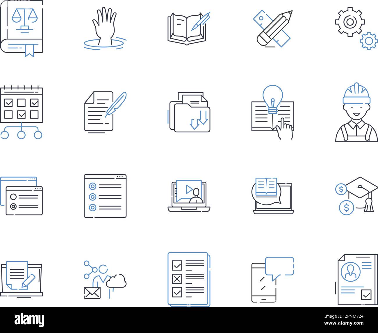 Internet-based line icons collection. Web, Online, Virtual, Digital ...