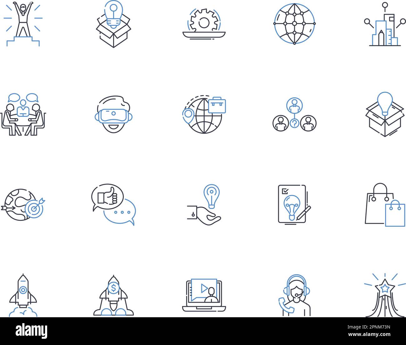 Novelties line icons collection. Trinkets, Knickknacks, Keepsakes ...