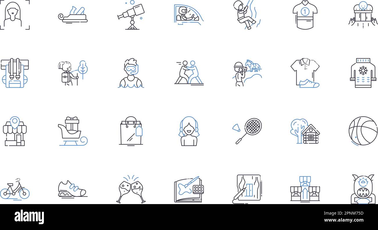 Sandplay therapy line icons collection. Sand, Tray, Symbol, Expression ...