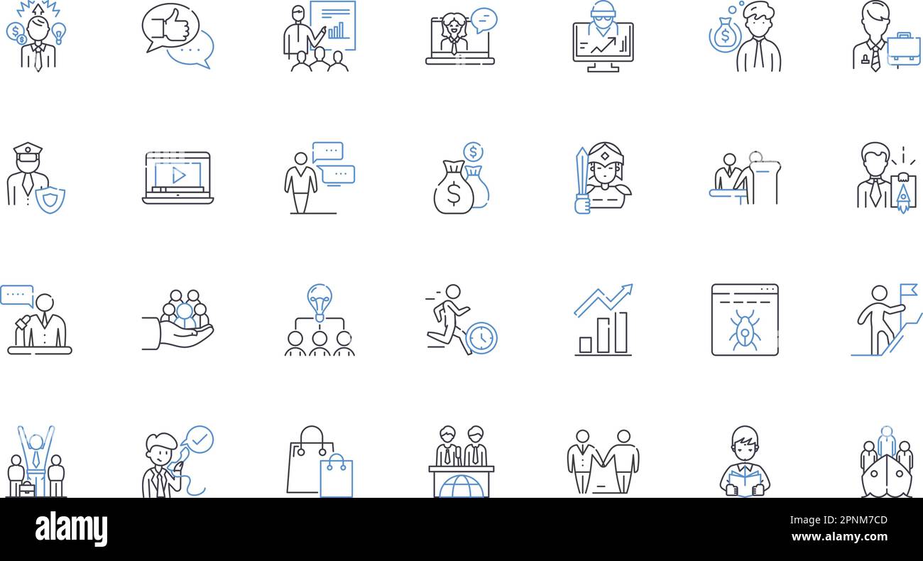 Vocation maintenance line icons collection. Sustainability, Responsibility, Stability ...