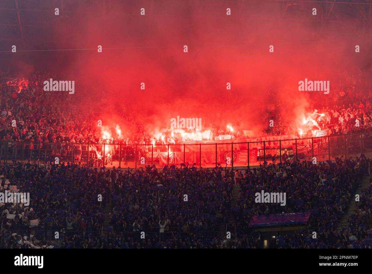 Soccer fans fireworks hi-res stock photography and images - Alamy