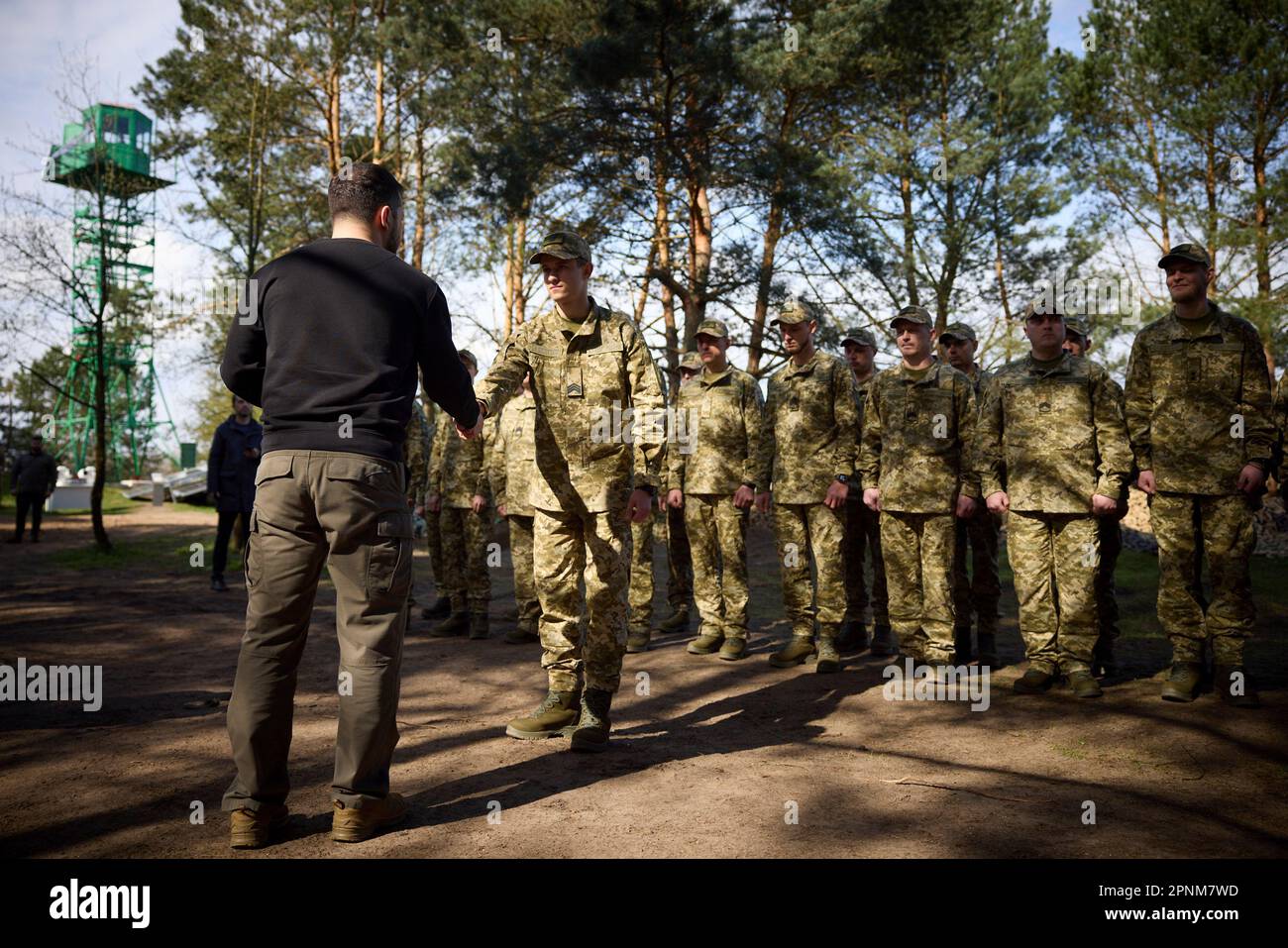 Koshary, Ukraine. 19th Apr, 2023. Ukrainian President Volodymyr ...