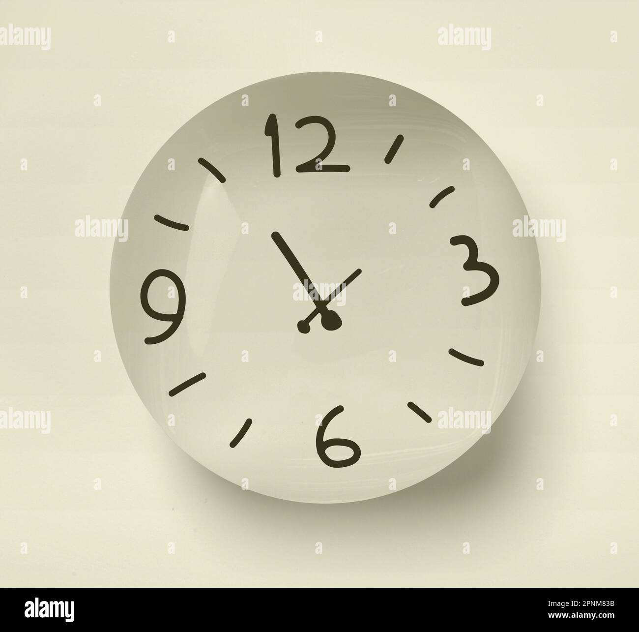 Time to eat and diet concept, plate or dish as a clock isolated, food ...