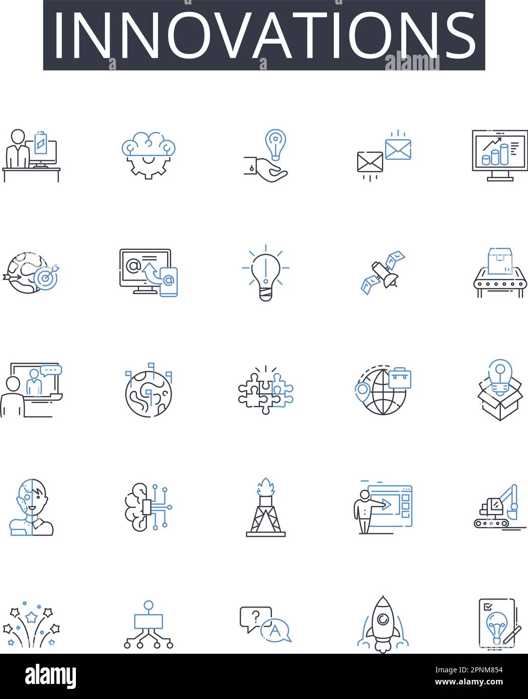 Innovations line icons collection. Advancements, Progressions ...