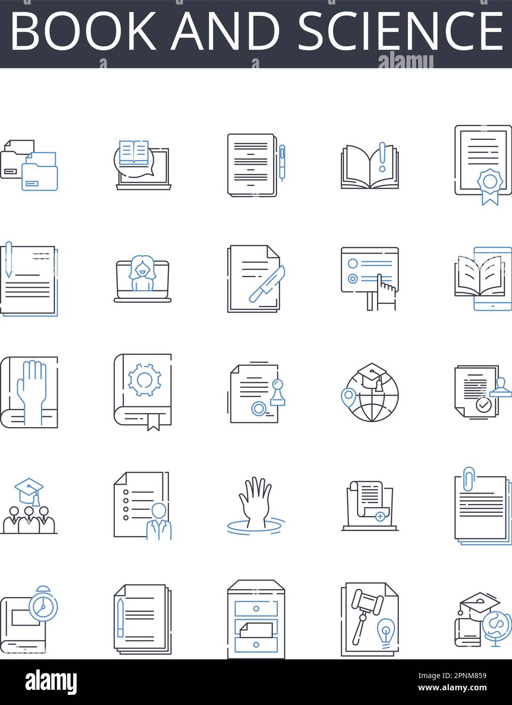 Book and science line icons collection. Sales, Marketing, Negotiation ...