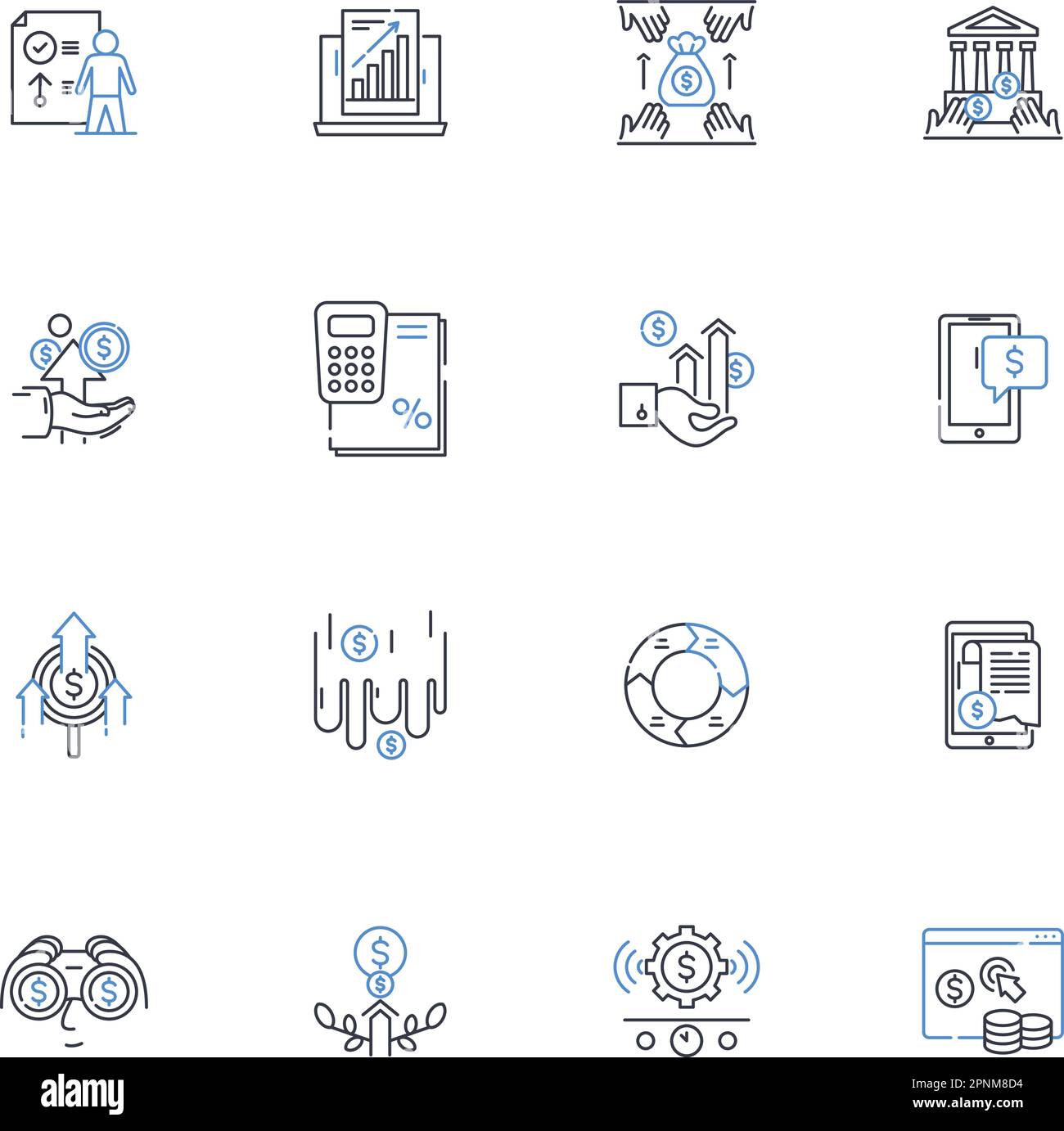 Asset line icons collection. Inventory , Property , Equity , Valuables ...