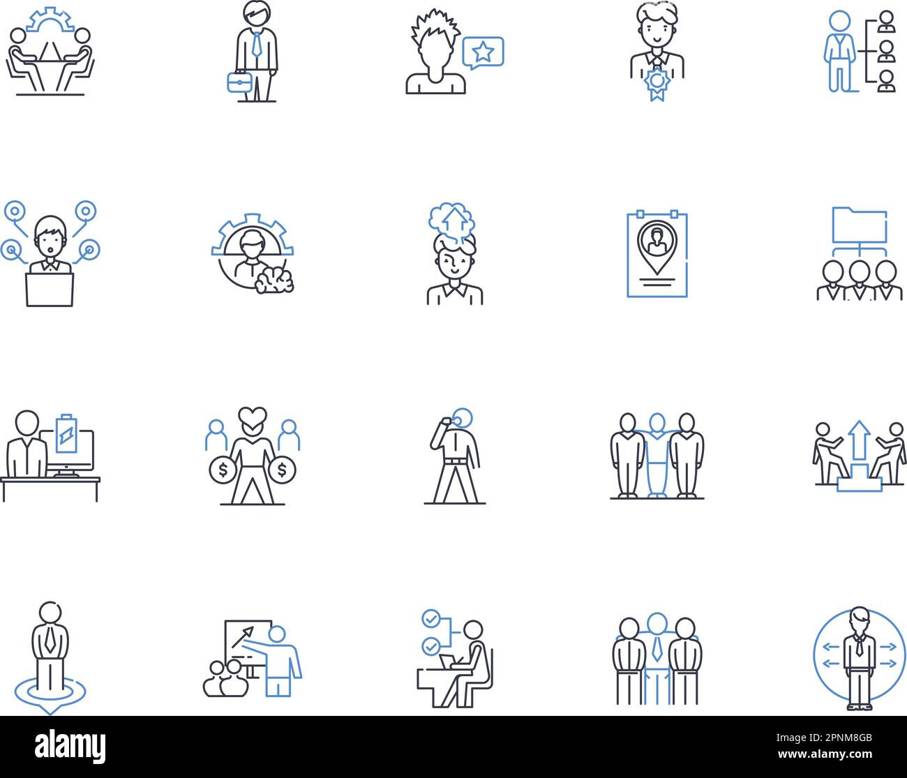 Fellows' business line icons collection. Nerking, Mentorship ...