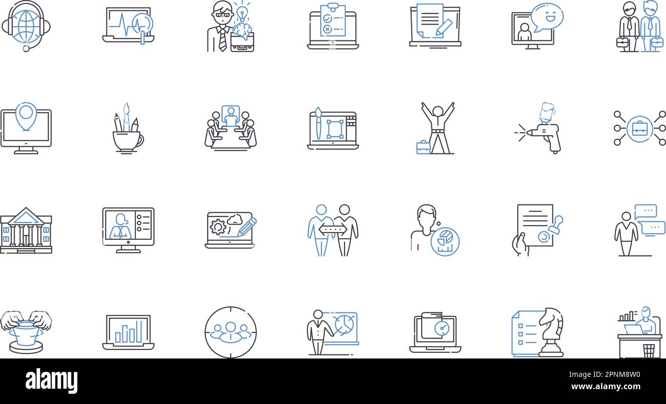 Idea Share Line Icons Collection Collaboration Innovation Creativity