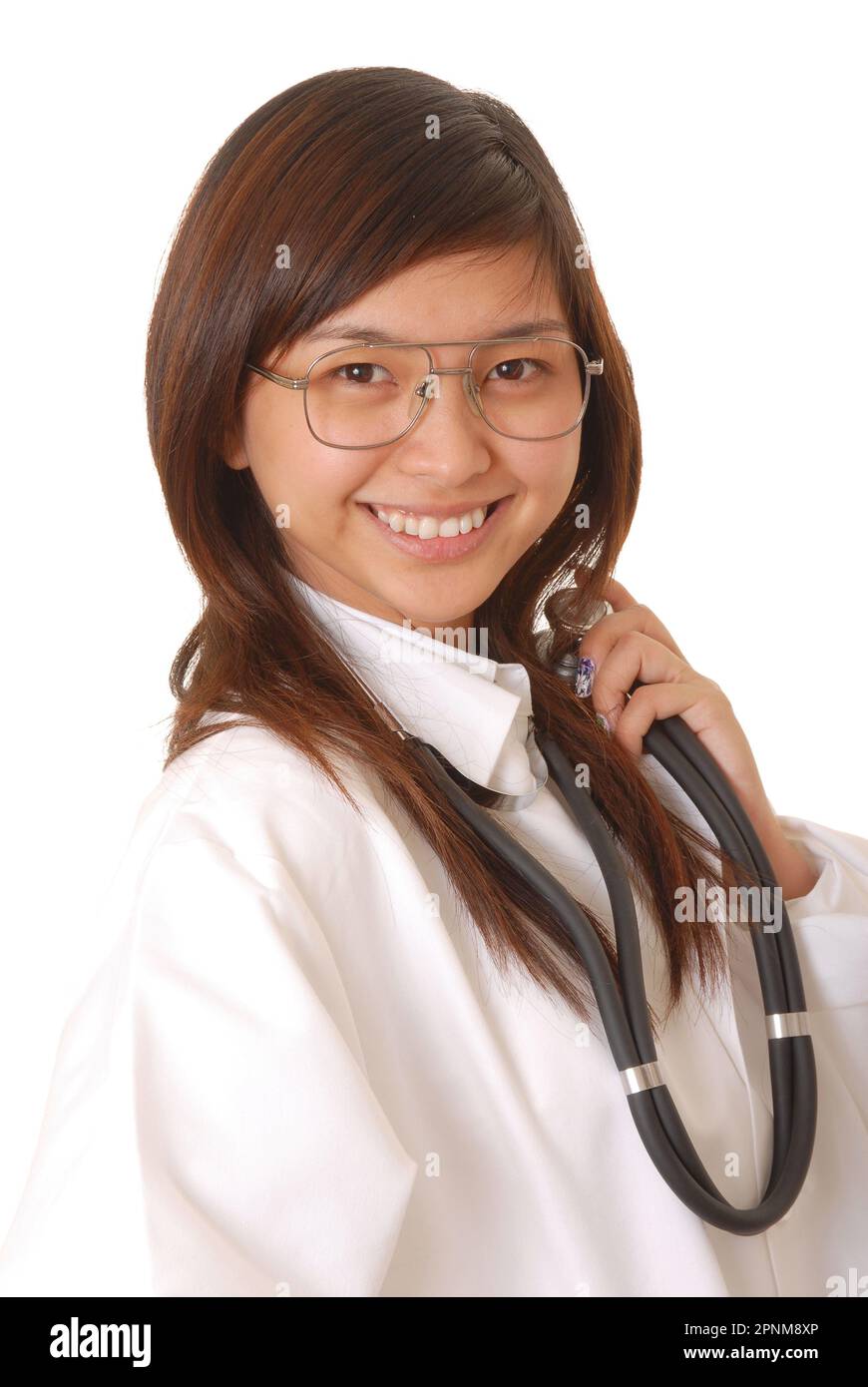 Lovely young and beautiful Asian Doctor or Nurse Stock Photo - Alamy
