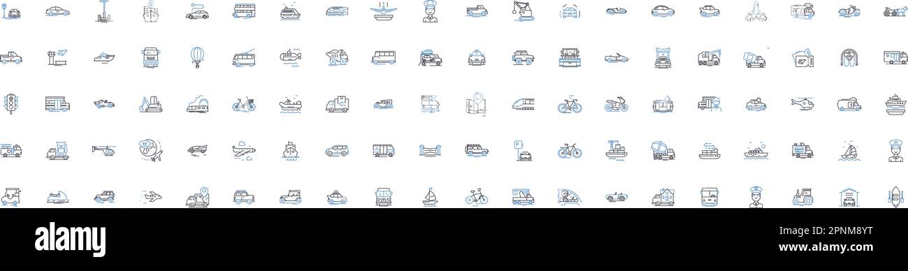 Movement line icons collection. Flowing, Swirling, Bouncing, Vibrant ...