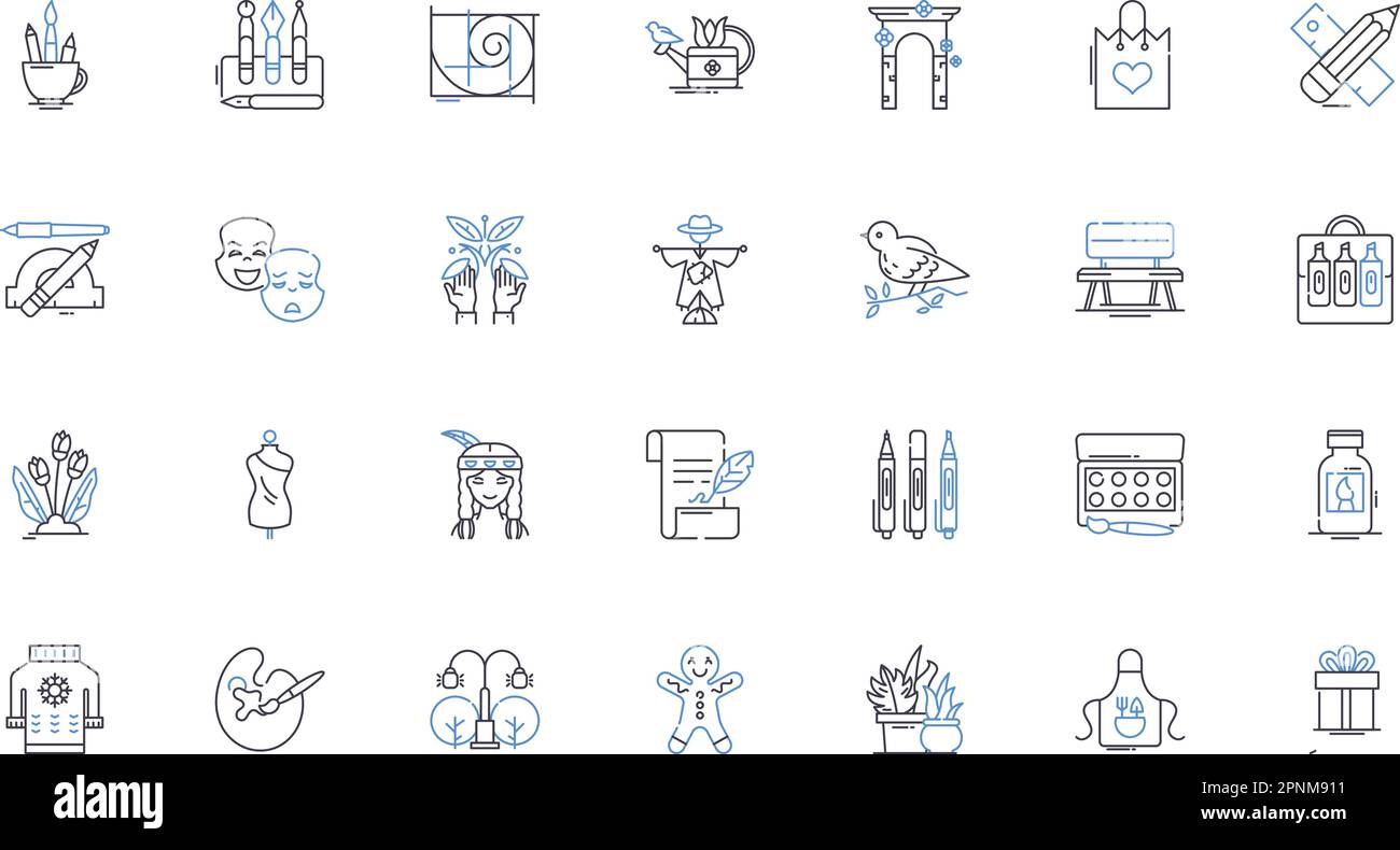 Creative start-up line icons collection. Innovate, Inspiration, Vision ...