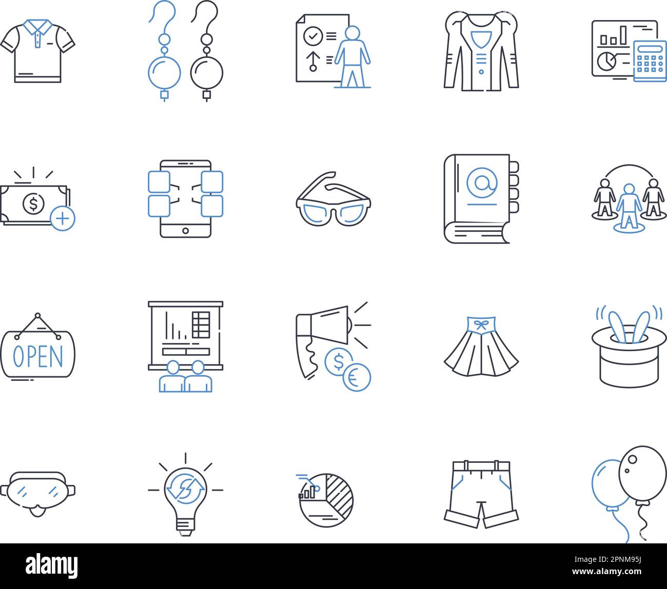 Photography studio line icons collection. tudio, lenses, composition ...