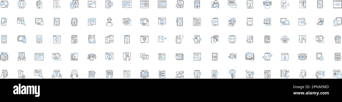 Gadget line icons collection. Technology, Innovation, Smart, Handy, Sleek, Efficiency ...