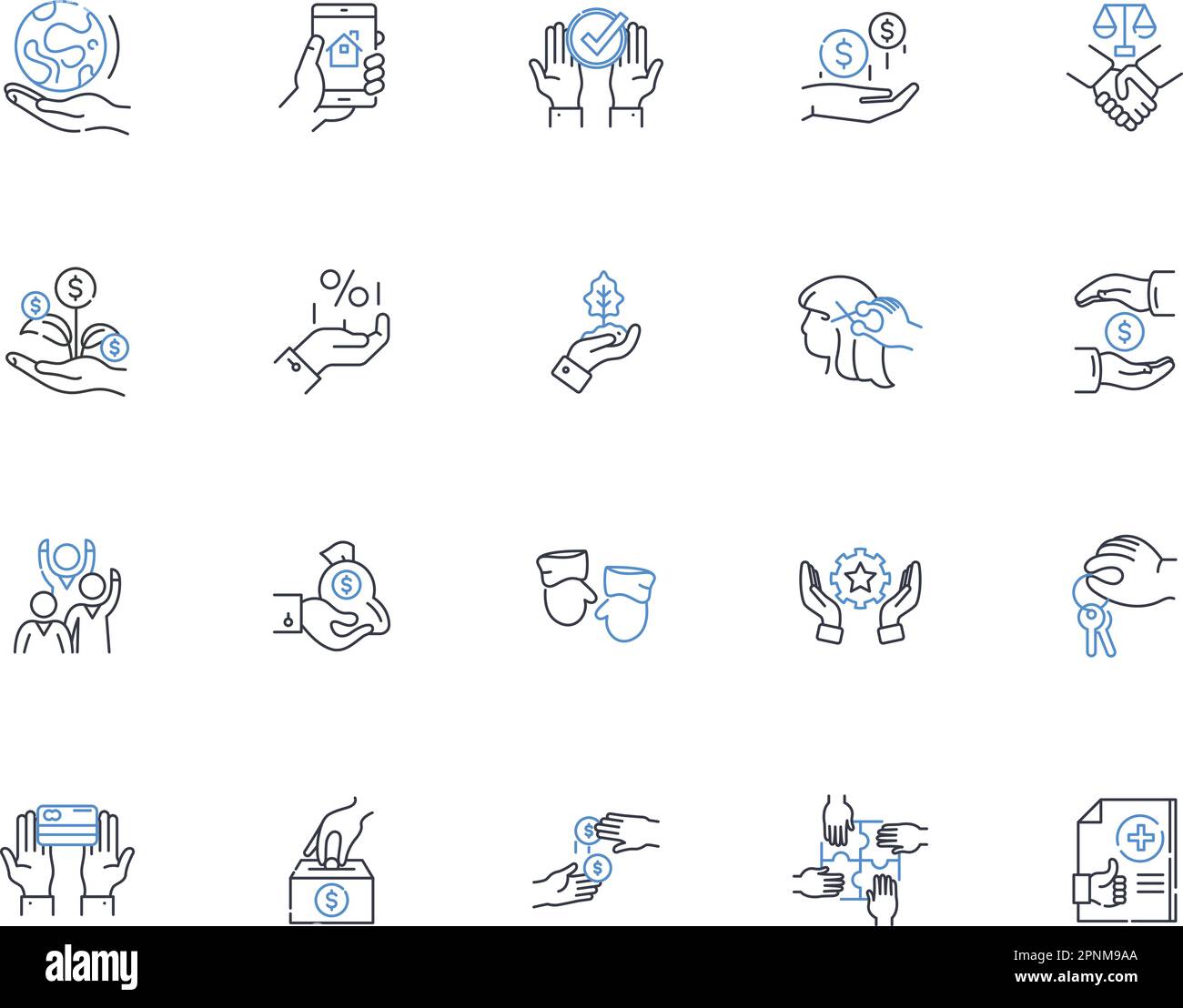 Personal space line icons collection. Boundary, Privacy, Territory ...