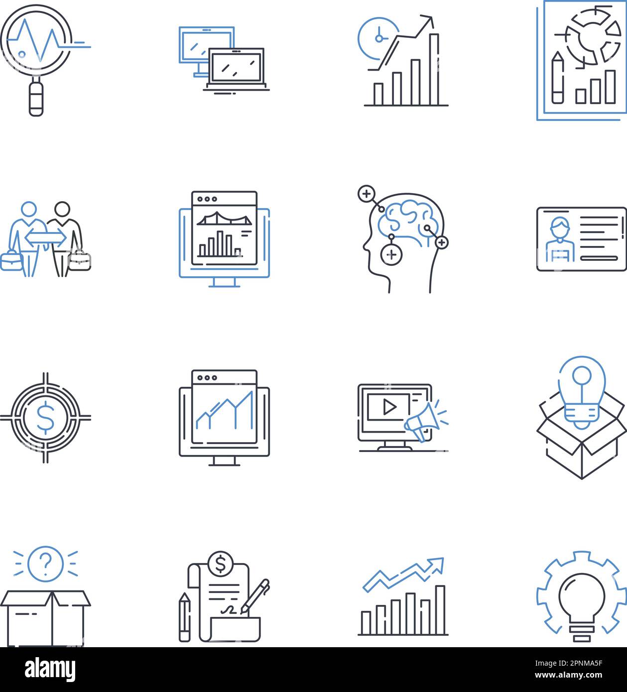 Human work line icons collection. Labor, Employment, Occupation, Career ...