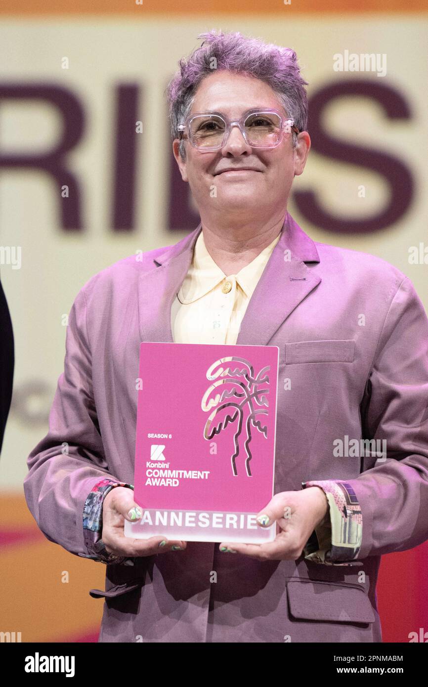 Cannes, France. 20th Apr, 2023. Joey Soloway receives the Konbini ...